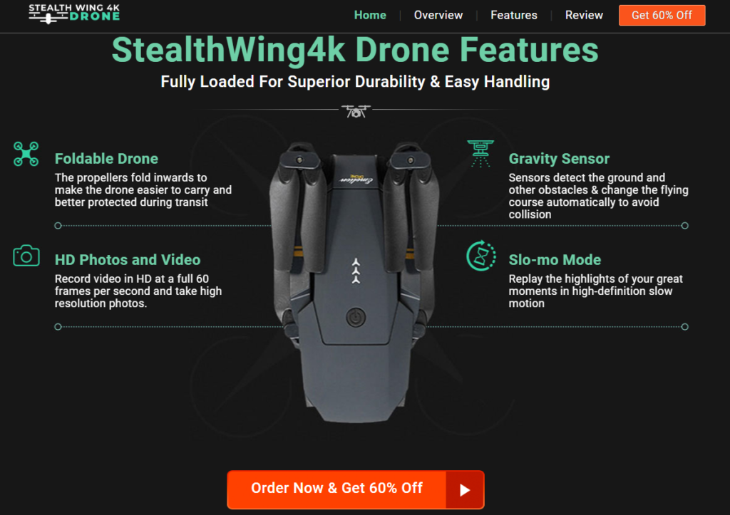 Stealth 4k Drone Reviews Foldable Stealth Wing 4k Drone Hi-Tech Spy ...