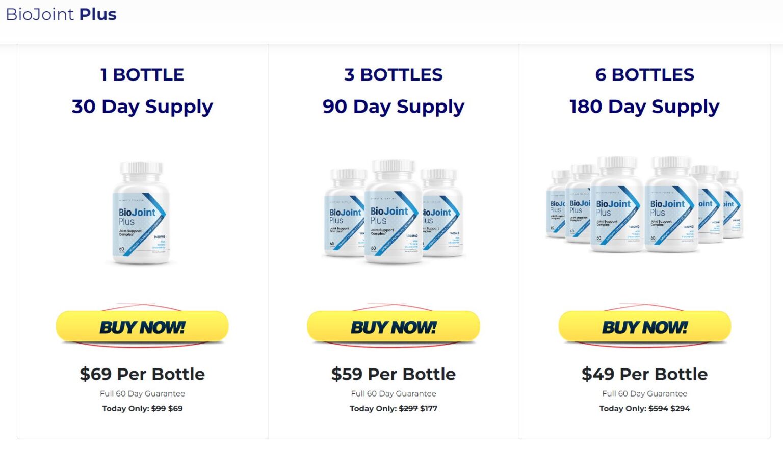 Bio Joint Plus (Joint Support) Best Joint Pain Formula, Where To Buy ...