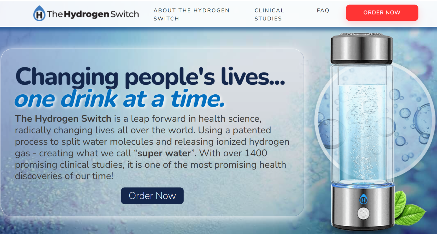 The Hydrogen Switch Bottle Super Water Discovery Dissolves Fat ...
